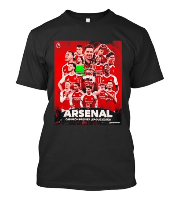 Arsenal Campeón Premier League 2025 2026 Team Players Celebration T-Shirt