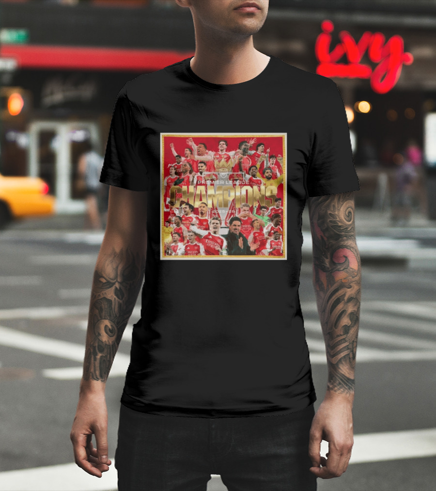 Arsenal Premier League Champions 2025 2026 Victory Celebration T-Shirt