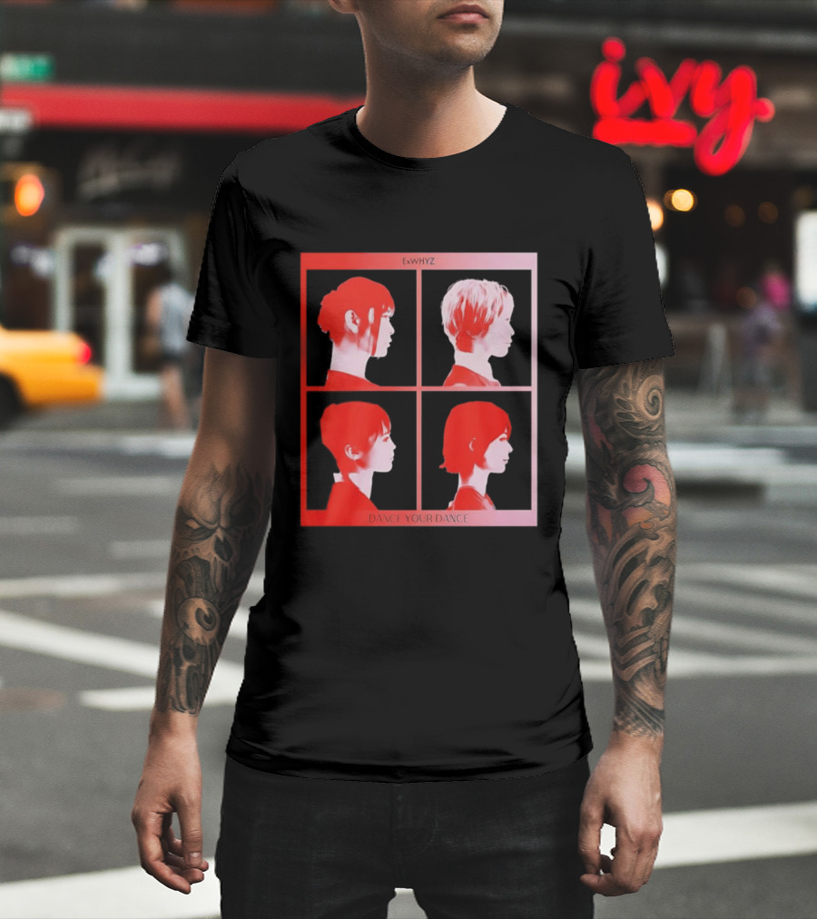 Exwhyz Dance Your Dance Four Profiles Red Frame T-Shirt