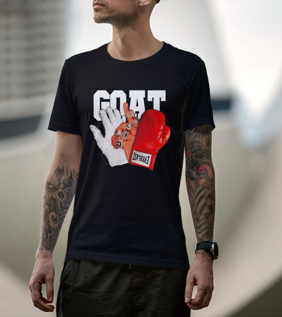 GOAT Michael Jordan Mike Tyson Chicago Bulls 23 Jackson Glove T-Shirt