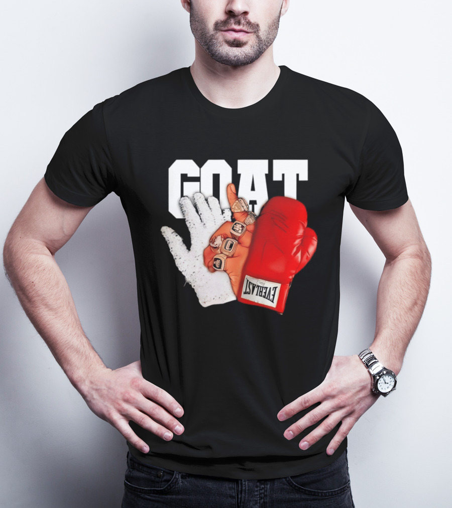 GOAT Michael Jordan Mike Tyson Chicago Bulls 23 Jackson Glove T-Shirt