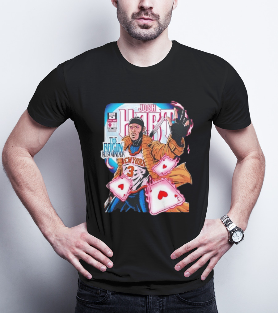 Josh Hart The Ragin' Rebounder Knicks New York Comic Style Basketball Cards T-Shirt