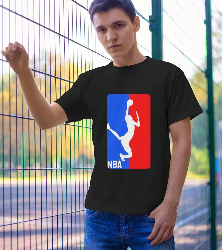 NBA Basketball 2026 Dunk Silhouette Red Blue T-Shirt