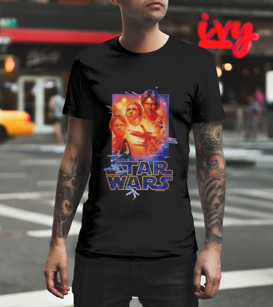 Star Wars A New Hope Rebel Luke Leia Han Solo Darth Vader T-Shirt