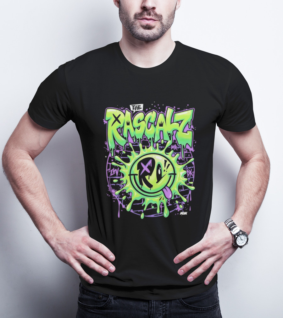 The Rascalz Dripping Neon Smiley X Eyes T-Shirt