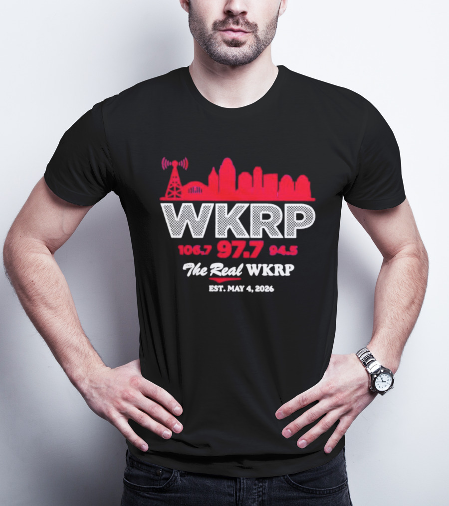 WKRP 106.7 97.7 94.5 The Real WKRP Est. May 4 2026 Skyline T-Shirt