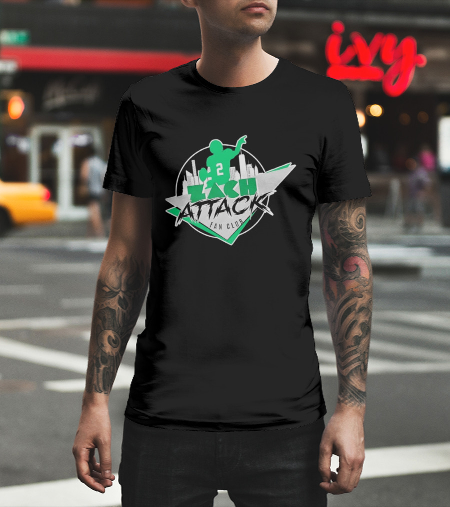 Zach Attack Club Football Player 2 Skyline T-Shirt