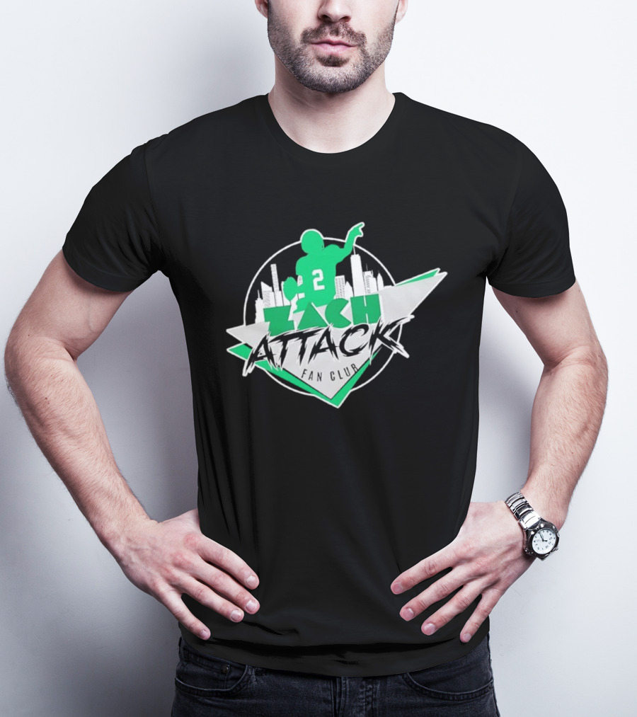 Zach Attack Club Football Player 2 Skyline T-Shirt