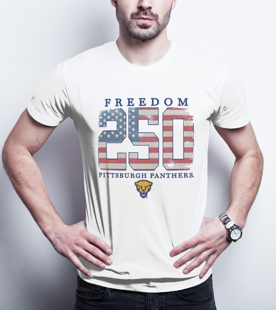 Freedom 250 Pittsburgh Panthers American Flag T-Shirt
