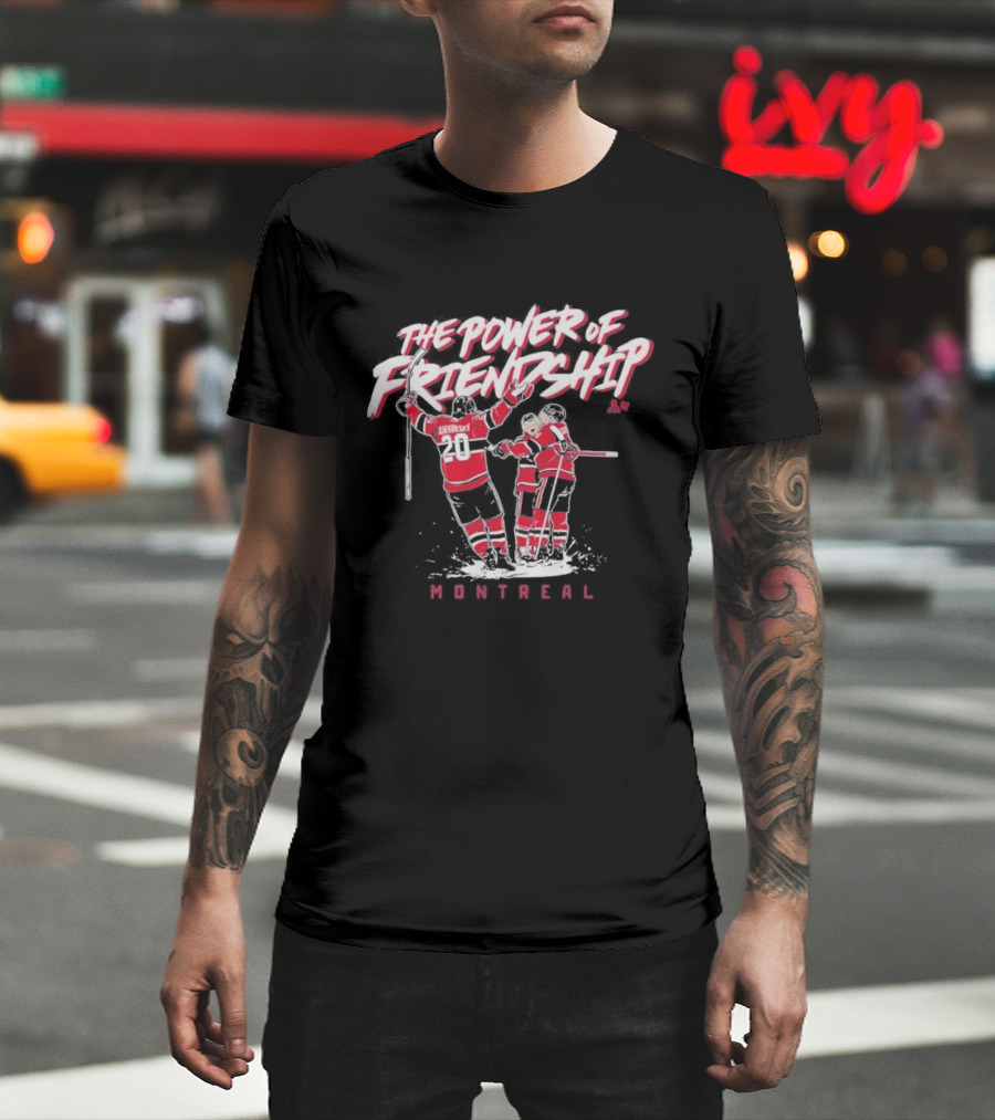 The Power Of Friendship Cole Caufield Nick Suzuki Juraj Slafkovsky Montreal T-Shirt
