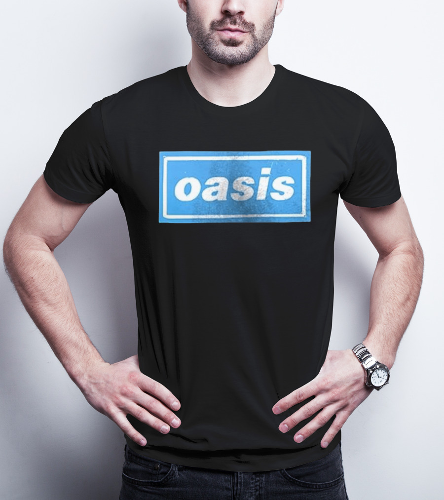 Oasis Vintage Blue Distressed Box T-Shirt