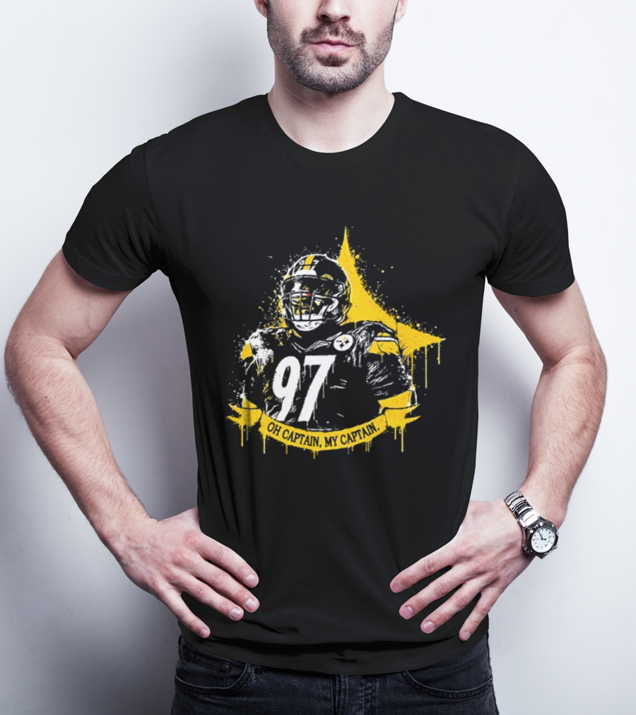 Oh Captain My Captain Cameron Heyward 97 Pittsburgh Steelers T-Shirt