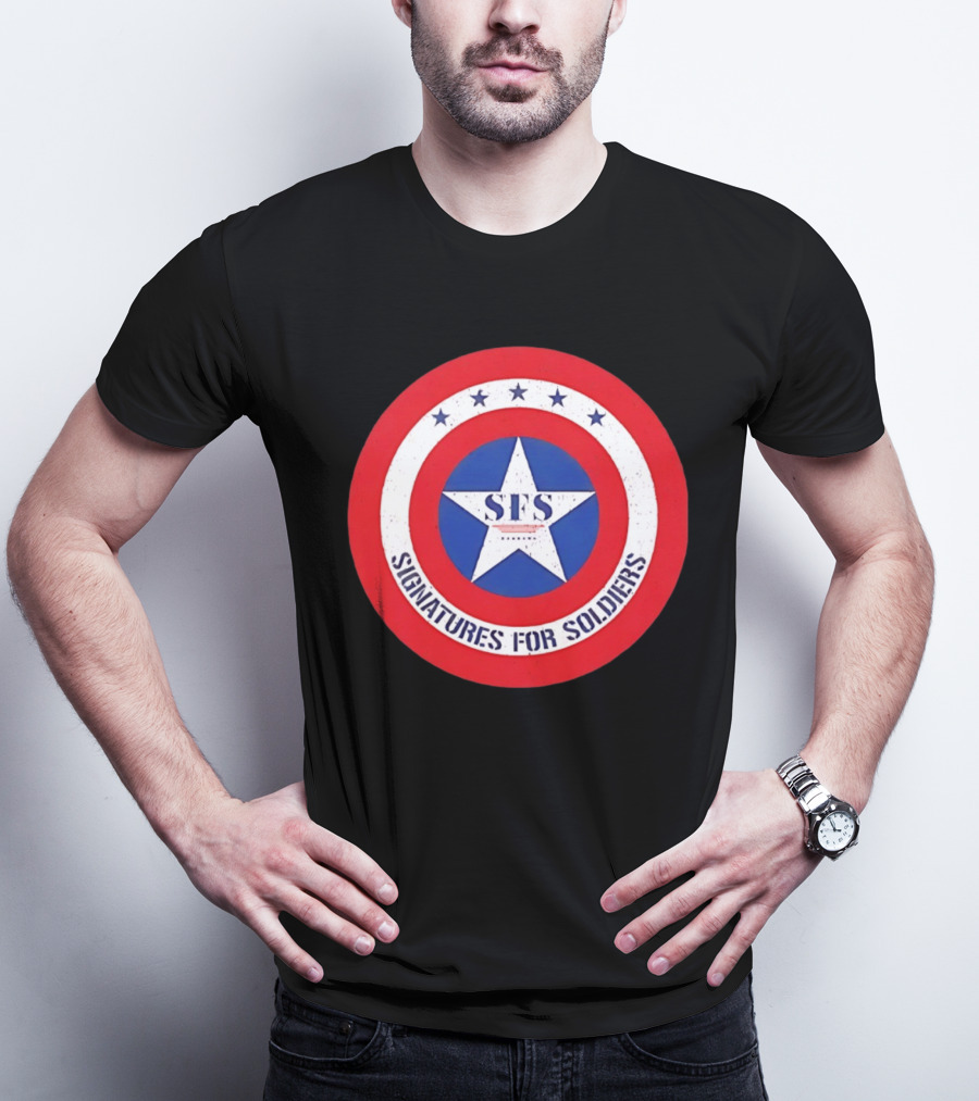 Signatures For Soldiers SFS Captain America Star Shield T-Shirt