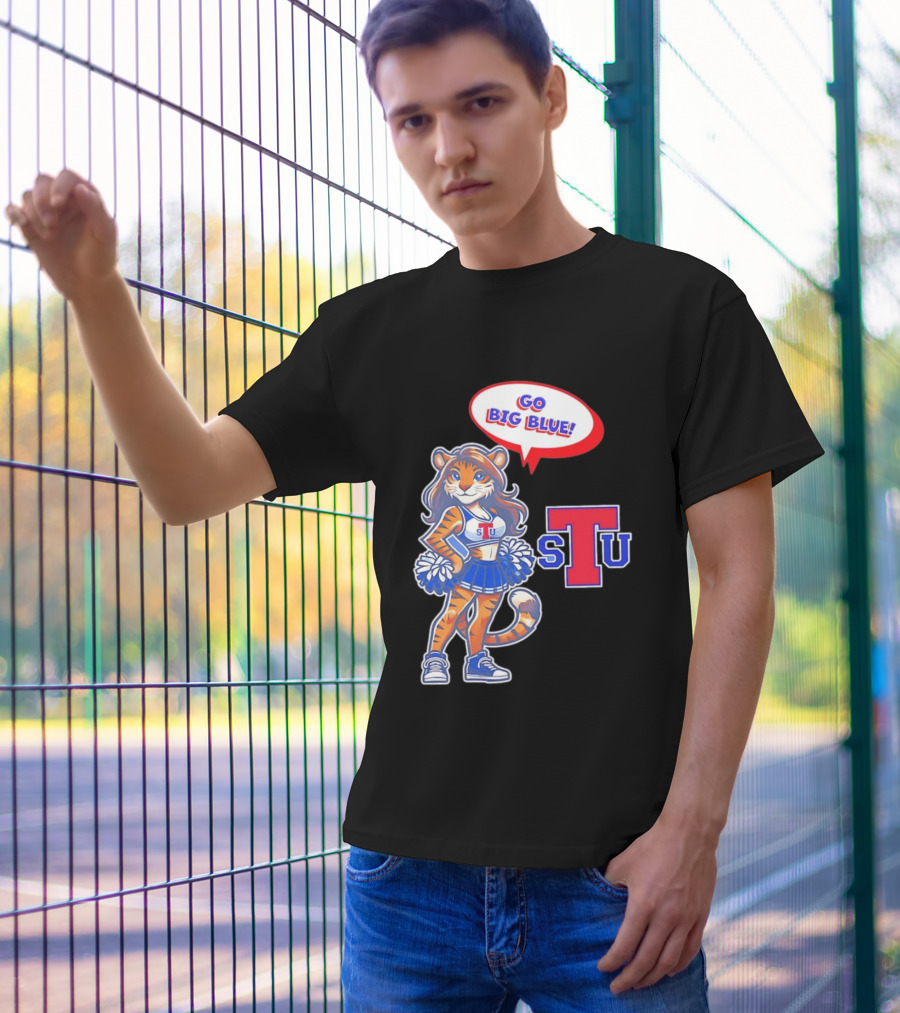 Tiger Cheerleader Go Big Blue STU T-Shirt