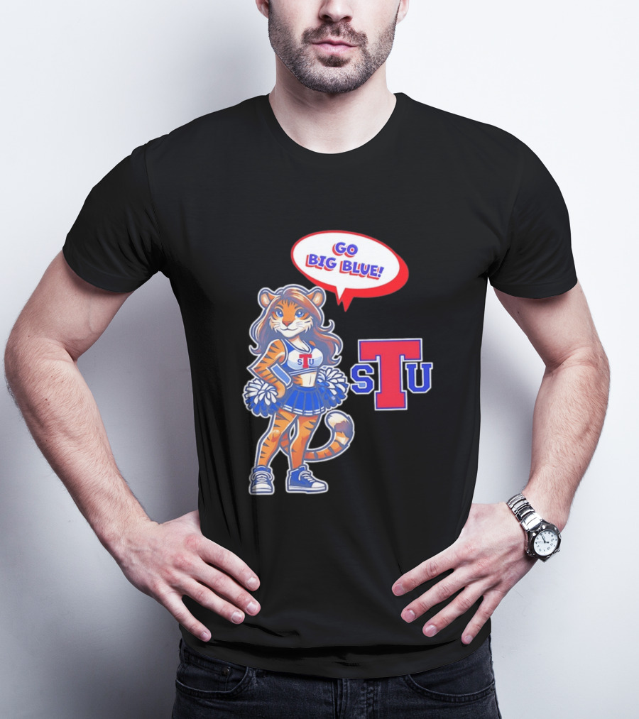 Tiger Cheerleader Go Big Blue STU T-Shirt