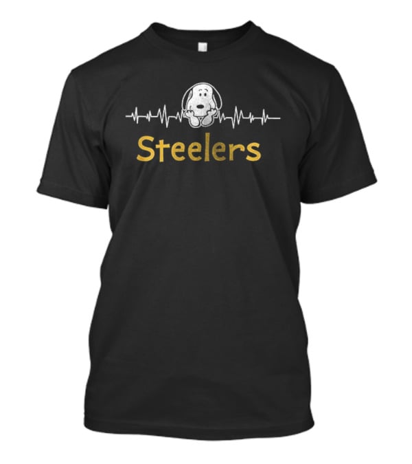 Pittsburgh Steelers Peanuts Snoopy Heartbeat This Nurse Loves Her T-Shirt