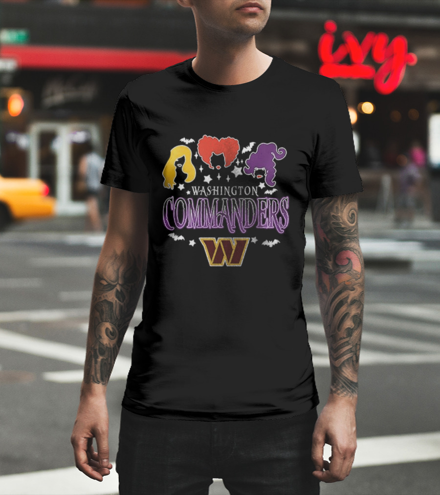 Washington Commanders You Can't Sit With Us Hocus Pocus Hair T-Shirt