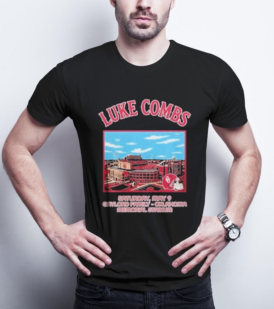 Saturday May 9 Luke Combs Gaylord Family Oklahoma Memorial Stadium 2026 Tour T-Shirt