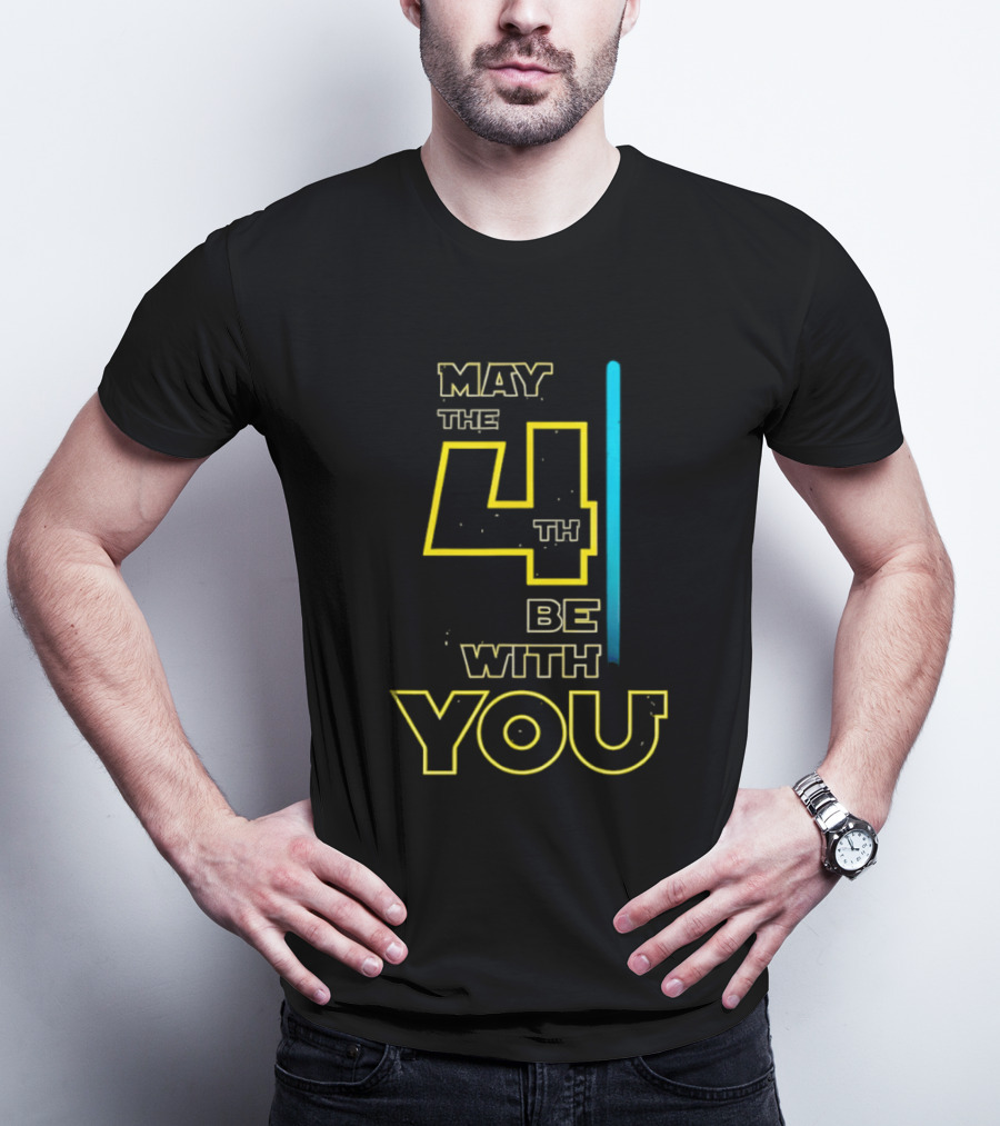 Star Wars May The 4th Be With You Lightsaber T-Shirt