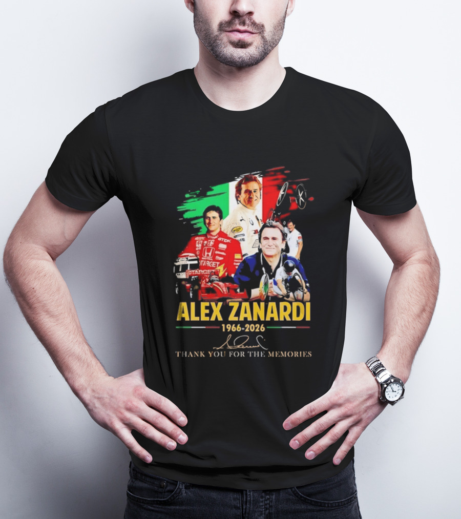 Alex Zanardi 1966 2026 Thank You For The Memories Formula One CART IndyCar T-Shirt