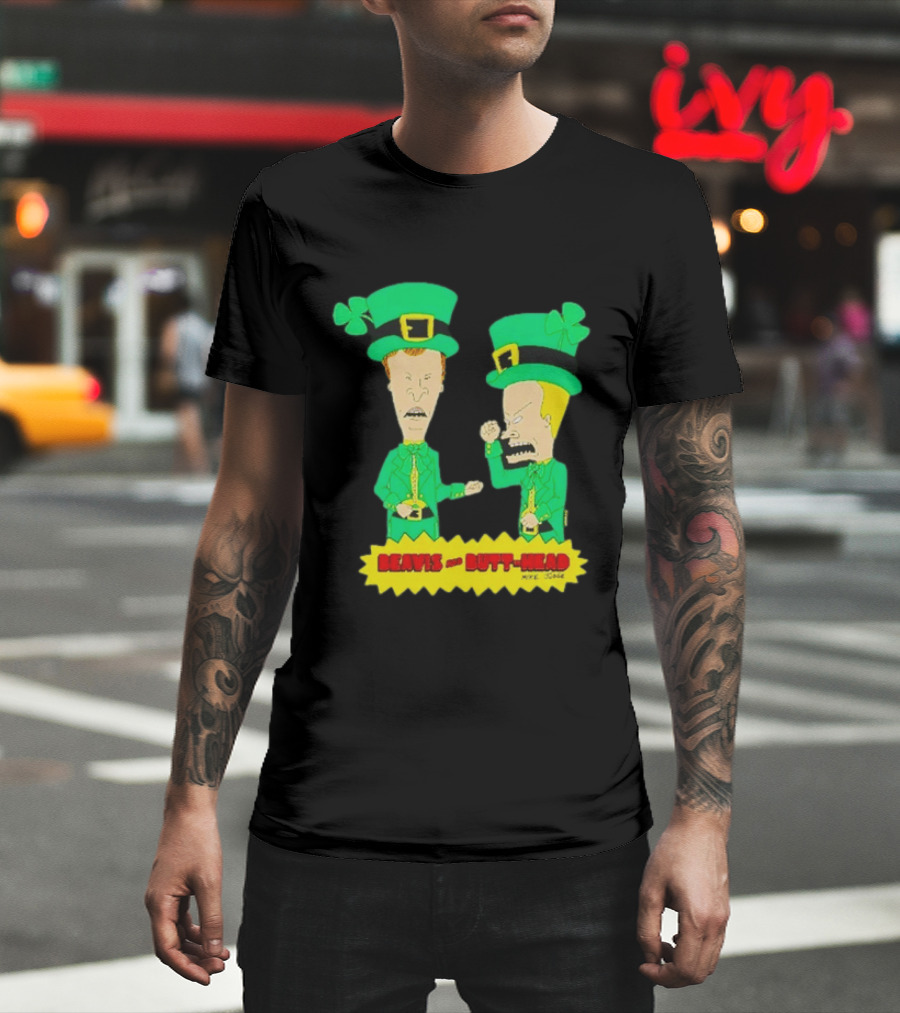 Beavis And Butt Head Leprechaun Costumes Green Bay Packers Mike Judge T-Shirt