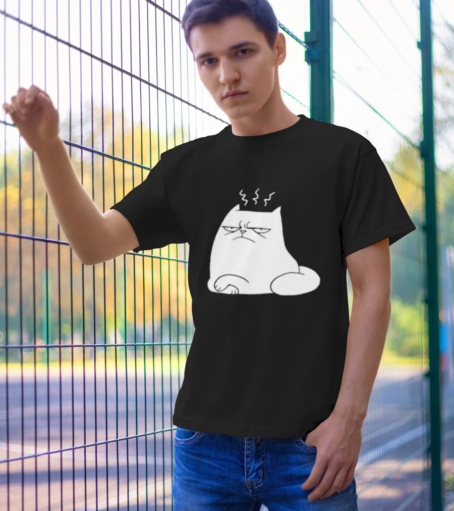 Judgement Cat Grumpy Steaming Expression T-Shirt