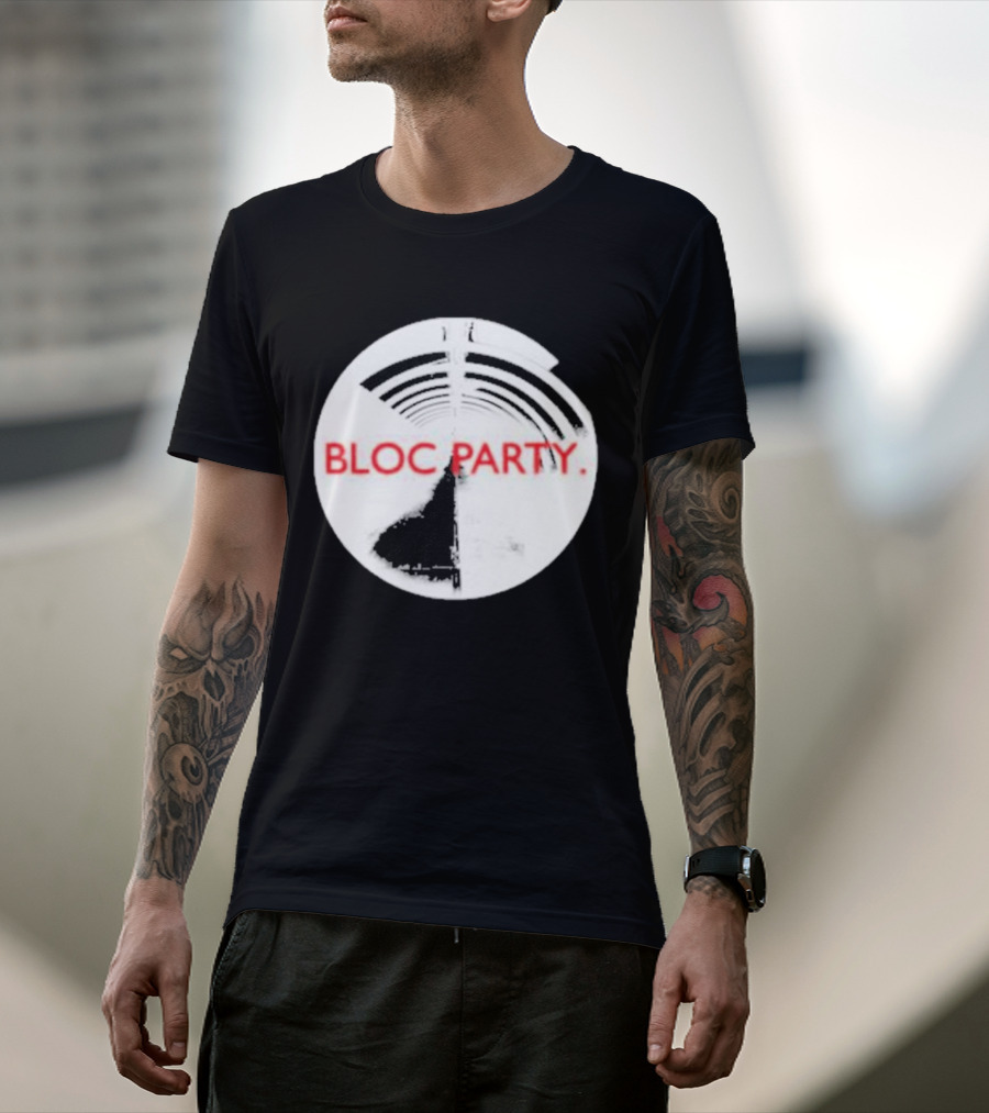 Bloc Party Anatomy Of A Brief Romance Black And White Circle T-Shirt