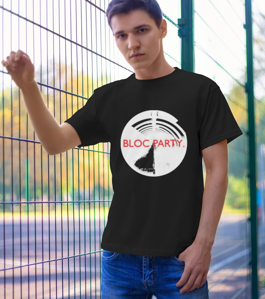 Bloc Party Anatomy Of A Brief Romance Black And White Circle T-Shirt