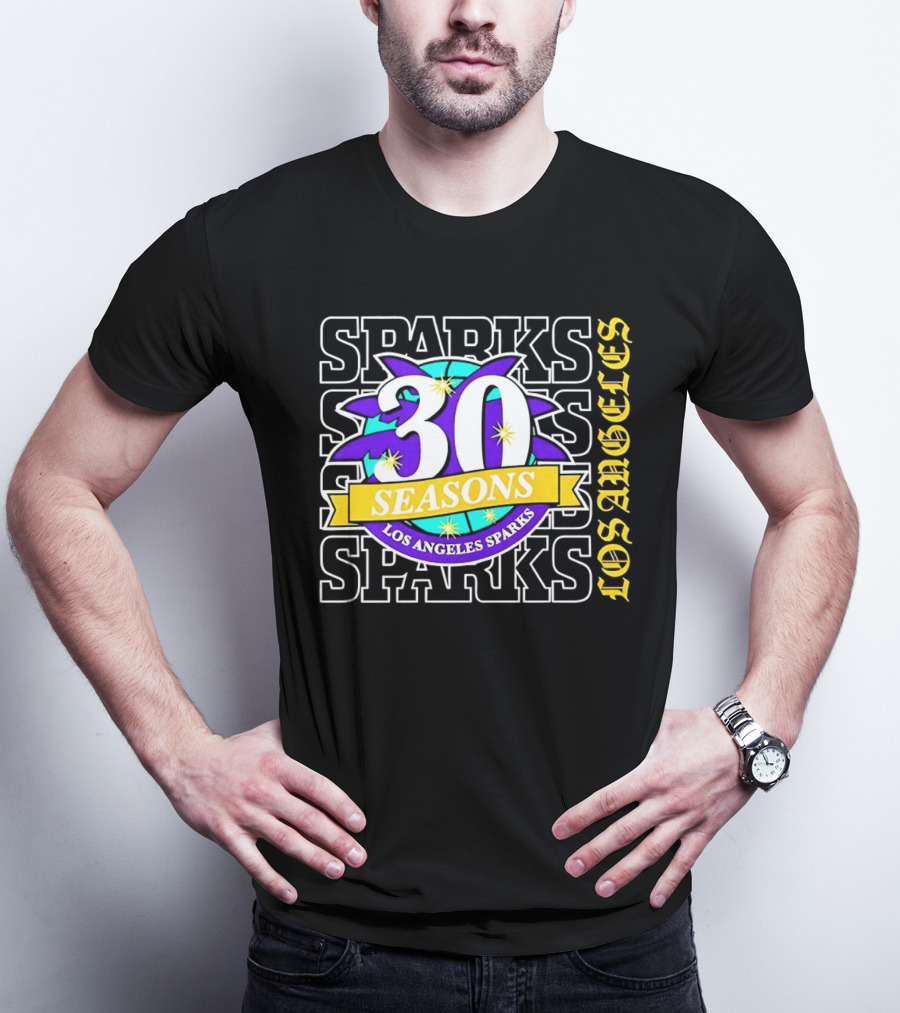 Los Angeles Sparks 30 Seasons Celebration T-Shirt
