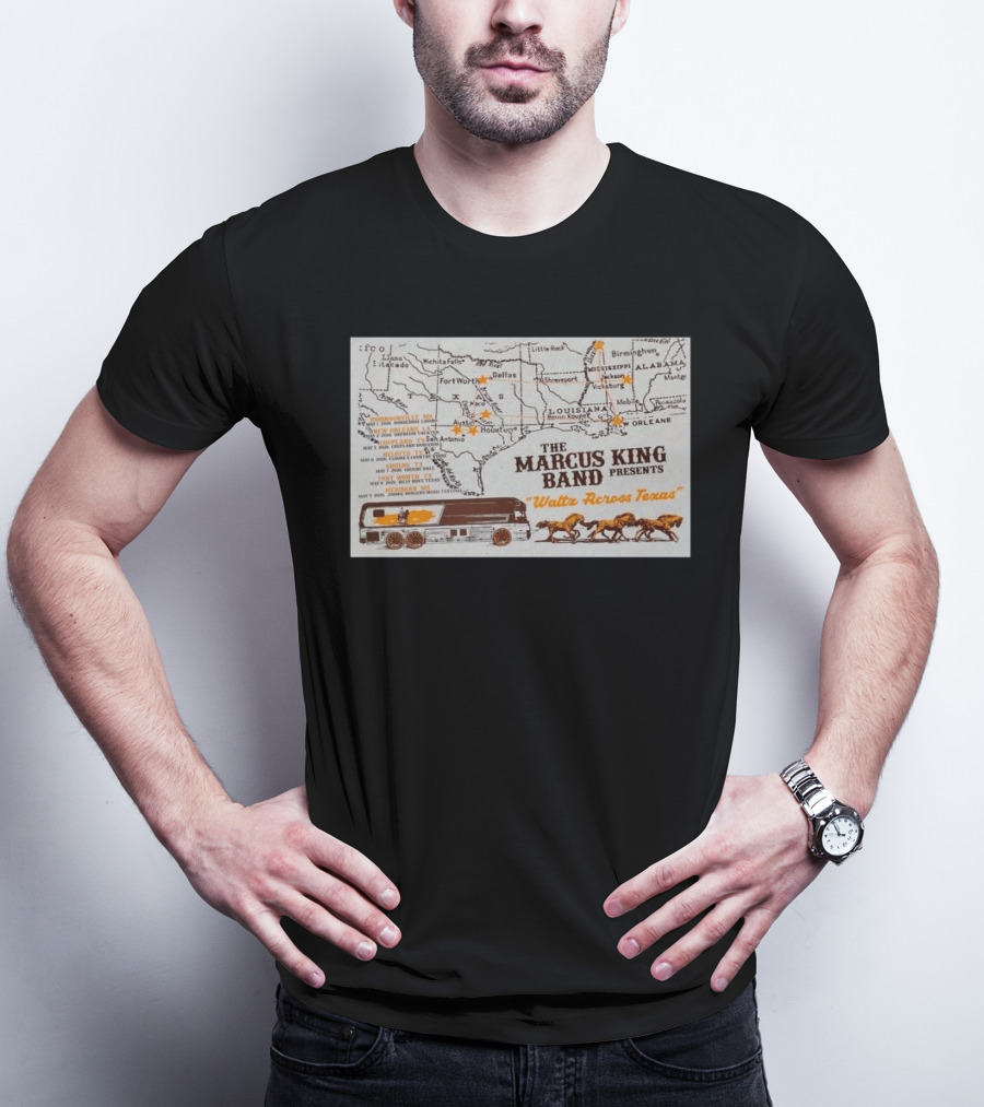 Marcus King Band Presents "Waltz Across Texas" Tour May 8 2026 Billy Bob's Fort Worth Texas T-Shirt