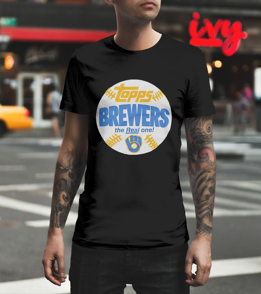 Topps Brewers The Real One Baseball T-Shirt