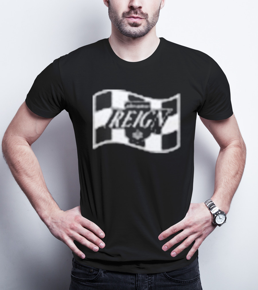 Ontario Reign Race To The Cup Checkered Flag T-Shirt
