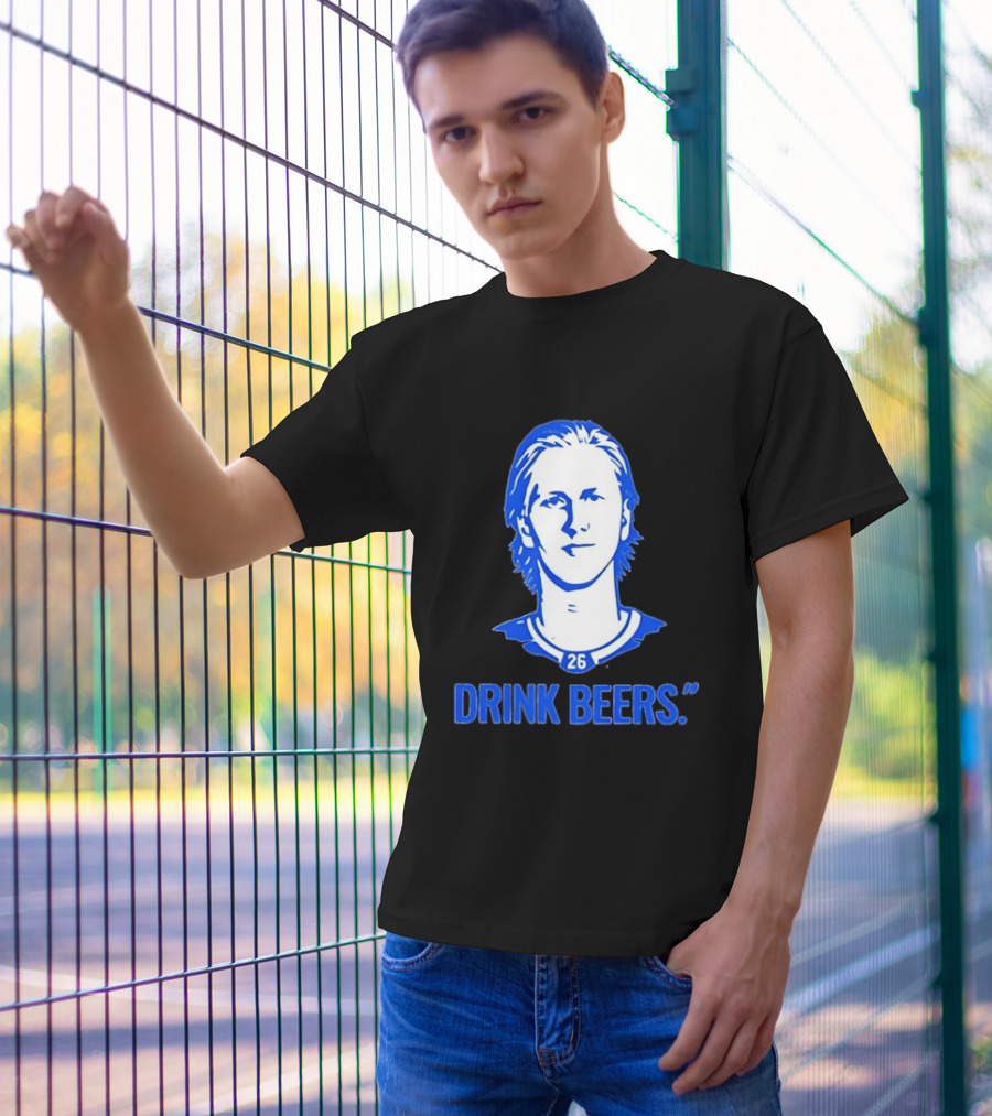 Sam Carrick Rasmus Dahlin Drink Beers Buffalo Sabres Hockey 26 T-Shirt