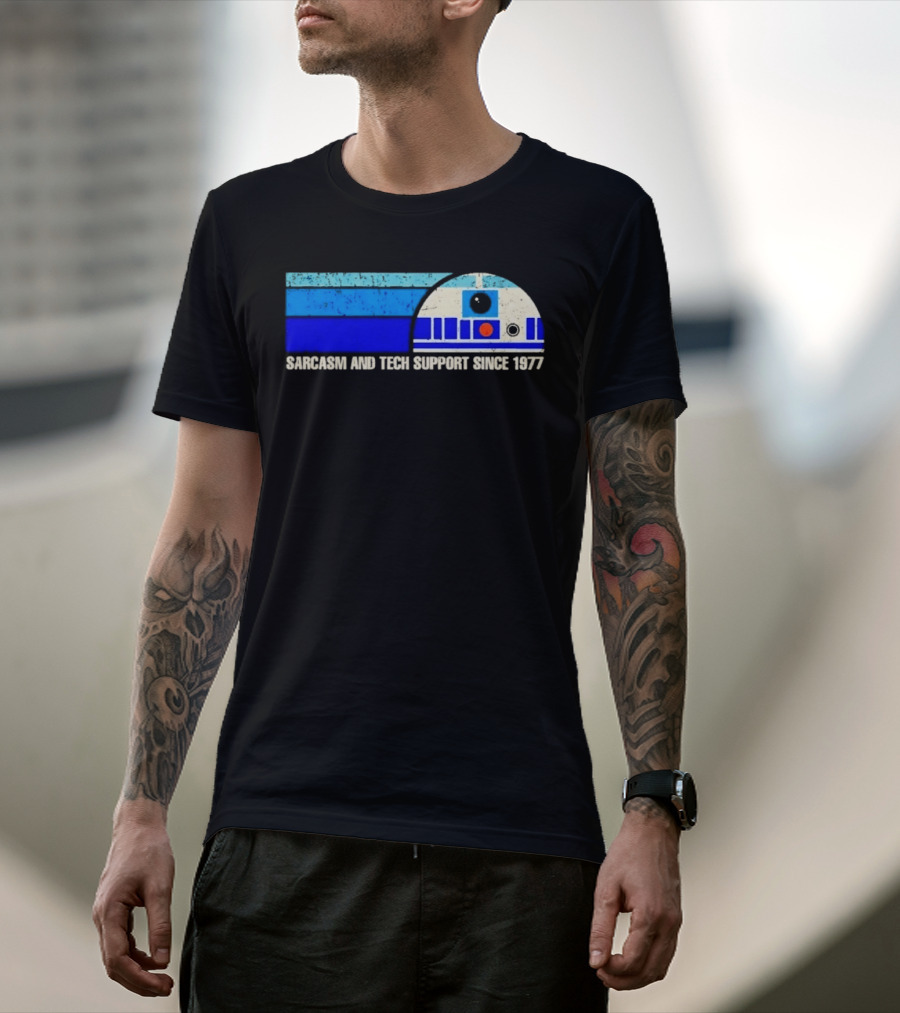 Sarcasm And Tech Support Since 1977 R2 D2 Star Wars T-Shirt