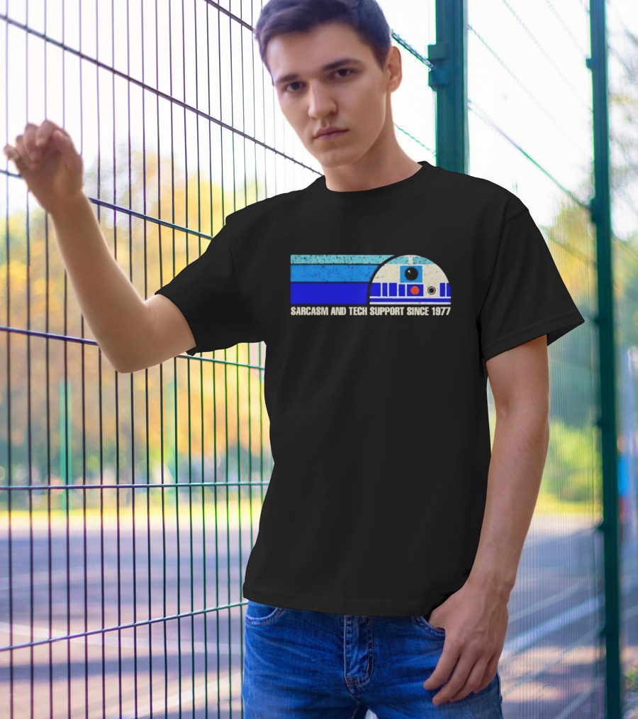 Sarcasm And Tech Support Since 1977 R2 D2 Star Wars T-Shirt