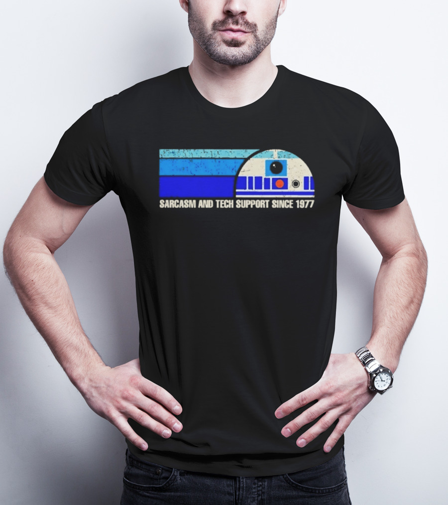 Sarcasm And Tech Support Since 1977 R2 D2 Star Wars T-Shirt
