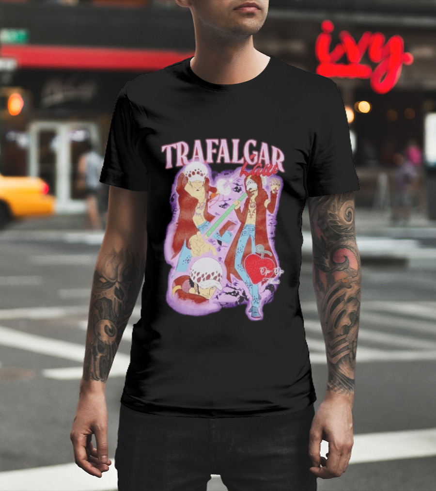 Trafalgar Law Op Op Fruit Collage Character Pose Series T-Shirt