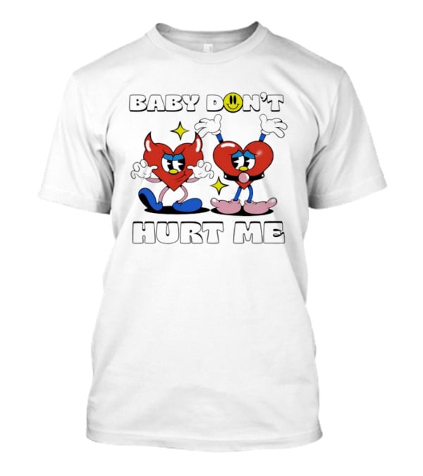 Baby Don't Hurt Me Heart Characters With Smile Emoji T-Shirt