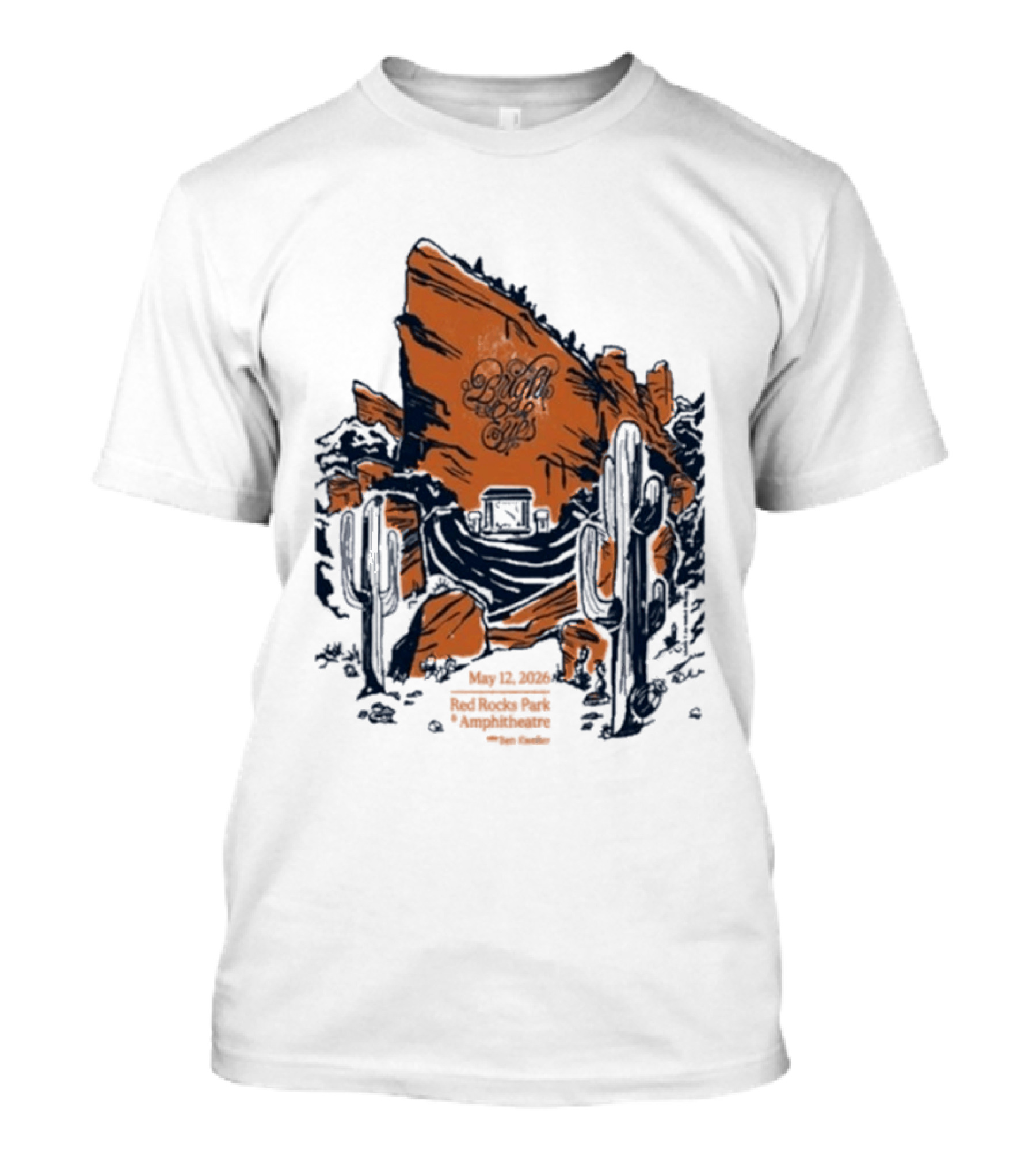 Bright Eyes Red Rocks May 12 2026 Concert Event T-Shirt