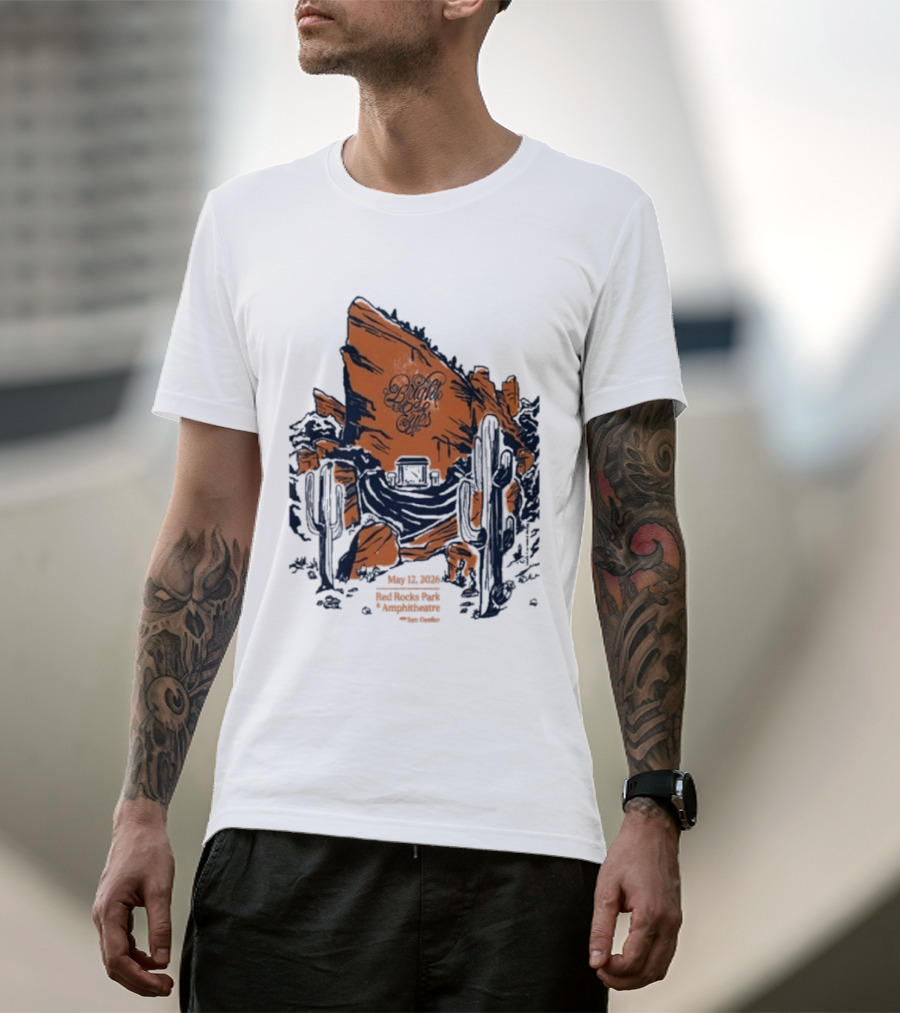 Bright Eyes Red Rocks May 12 2026 Concert Event T-Shirt