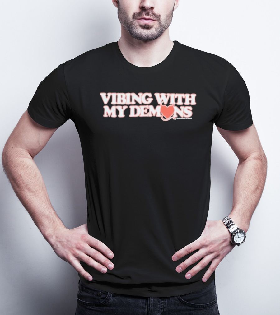 XPLR Vibing With My Demons Heart Devil Tail T-Shirt