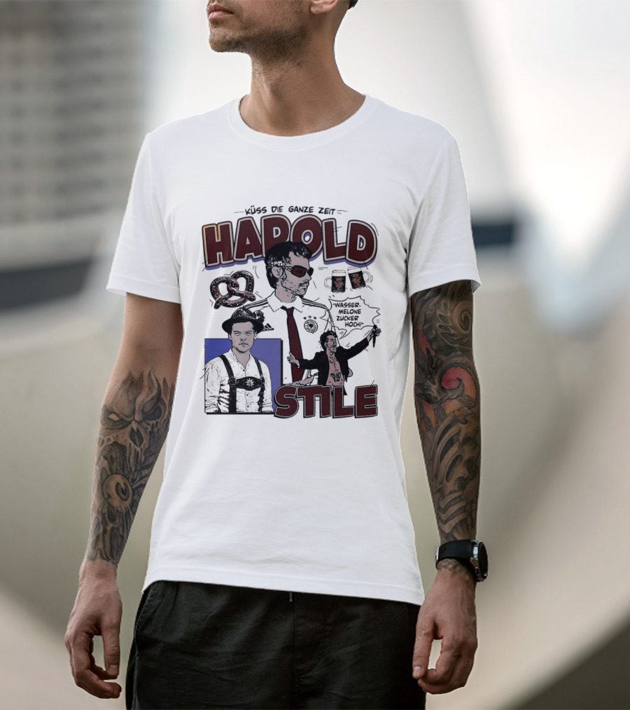 Harold Stile Oktoberfest Pretzel Beer Traditional Outfit T-Shirt