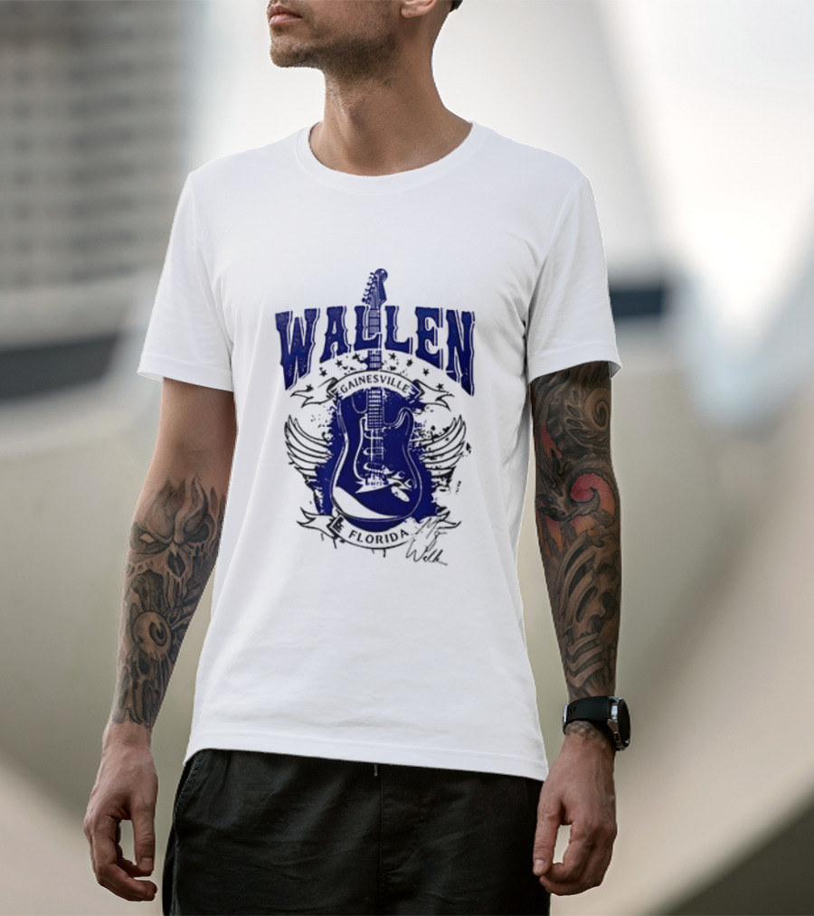 Morgan Wallen Gainesville Florida Guitar Wings T-Shirt
