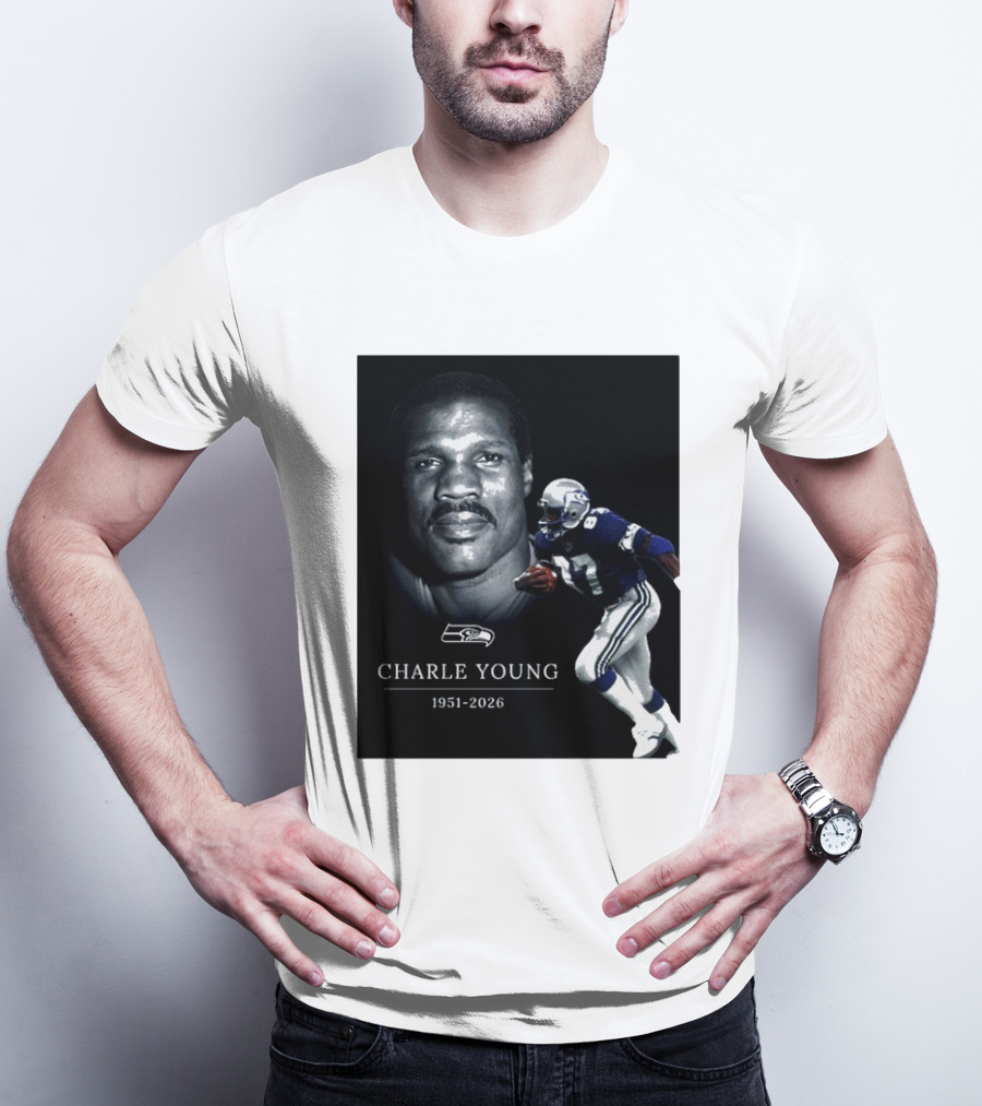 Seattle Seahawks Charle Young 1951 2026 Remembrance T-Shirt