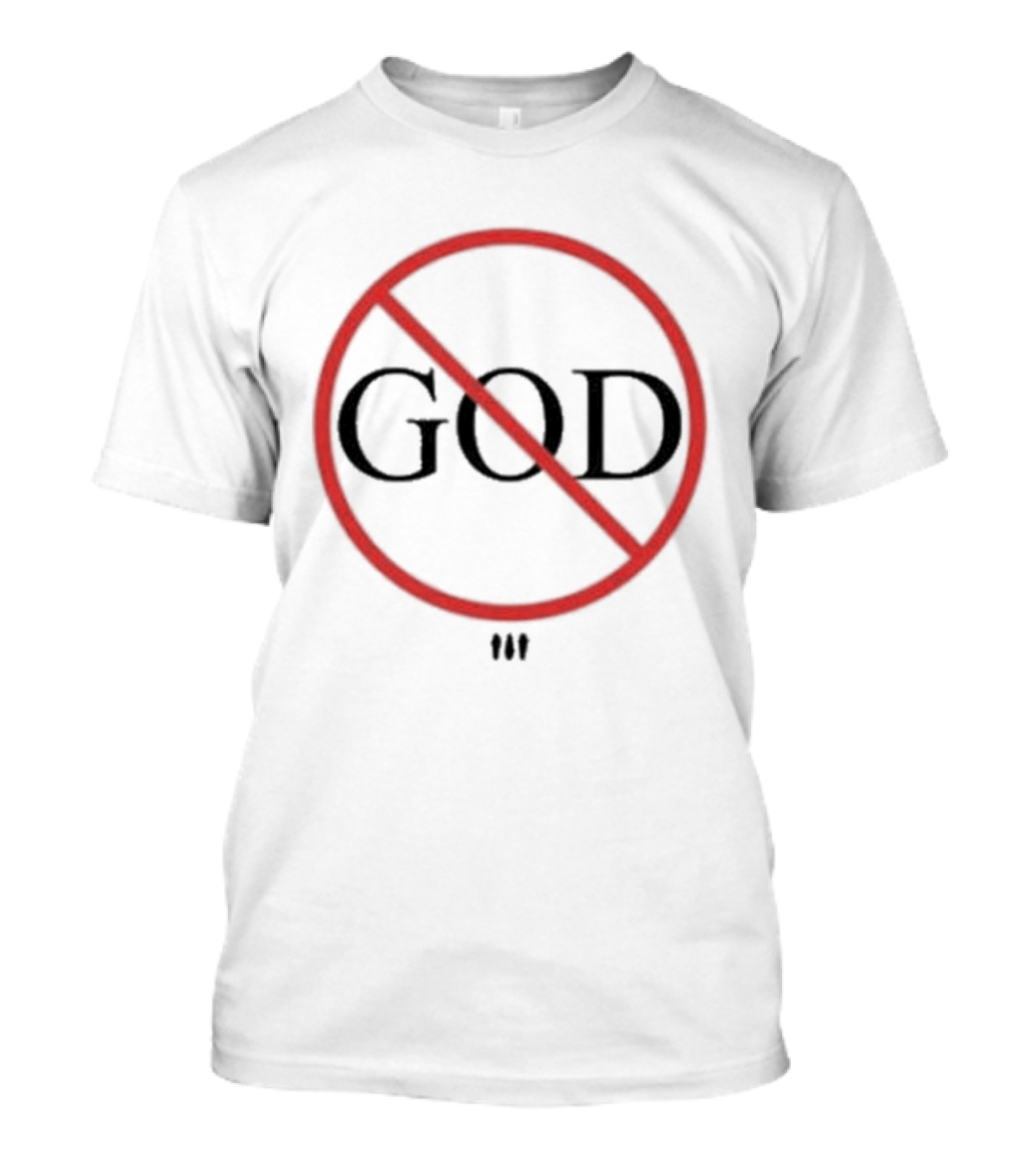 Show Me The Body No God Symbol Red Circle Slash Overlapping T-Shirt