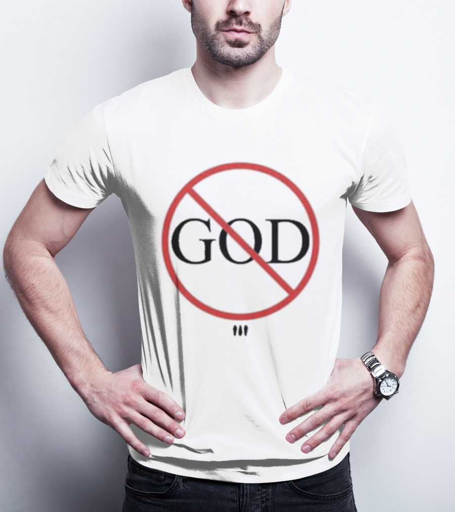 Show Me The Body No God Symbol Red Circle Slash Overlapping T-Shirt