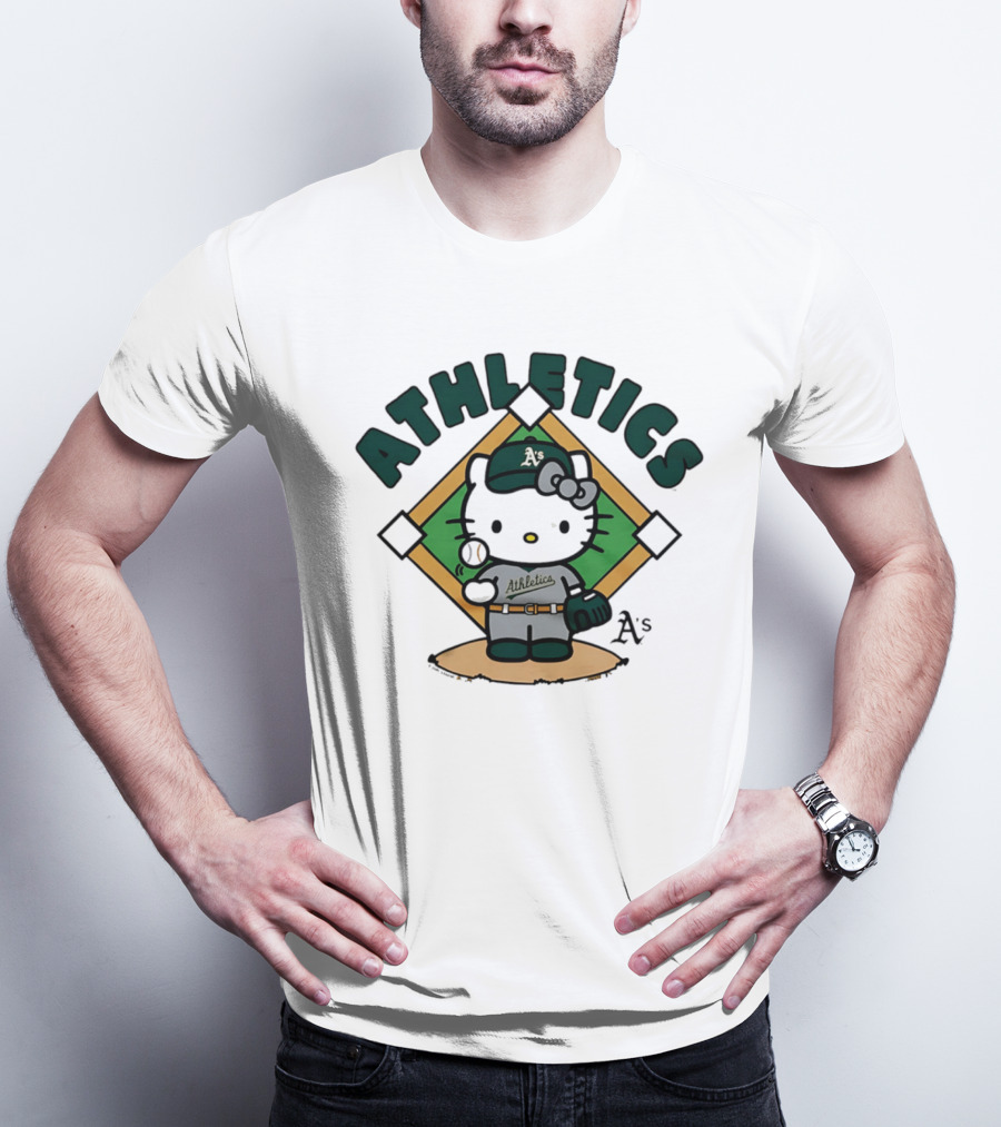 Hello Kitty Athletics A's Baseball T-Shirt