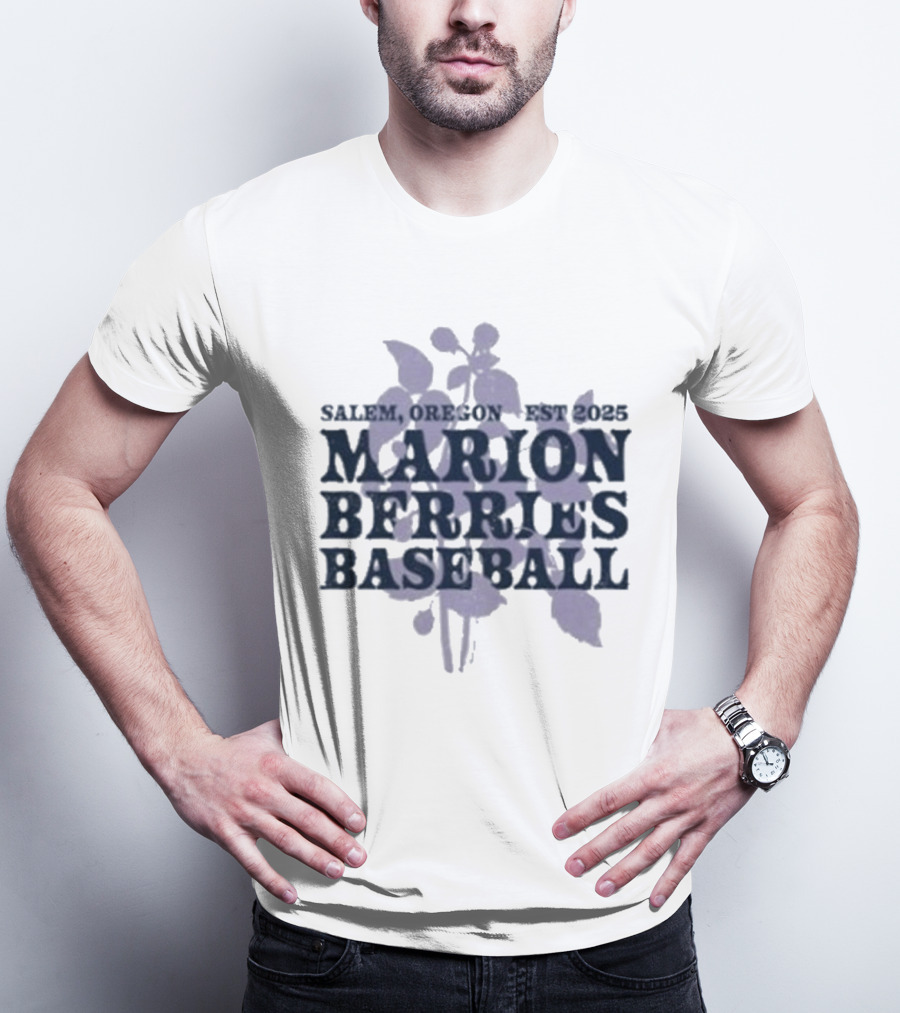 Salemo, Oregon Est 2023 Marion Berries Baseball T-Shirt