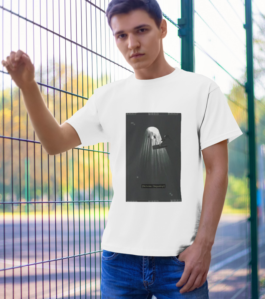 Morbid Nicholas Disgusting Ghost With Microphone T-Shirt
