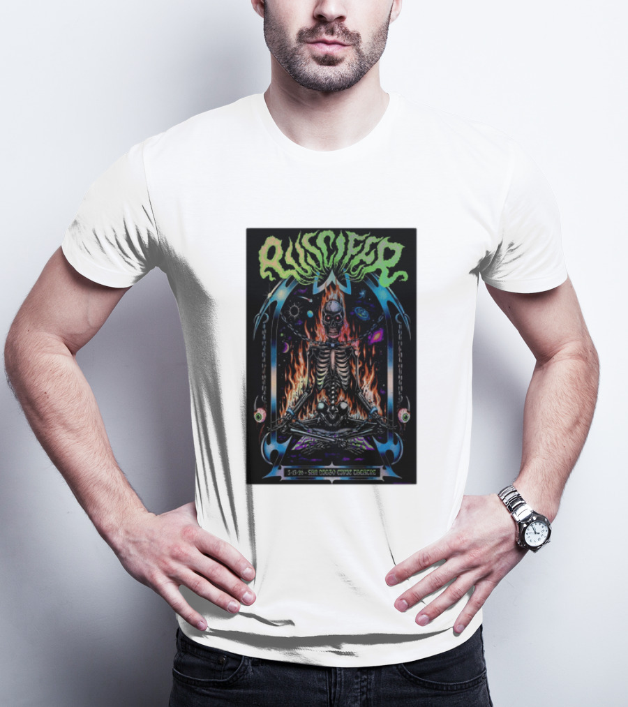 Puscifer San Diego Civic Theatre May 13 2026 Skeleton Cosmic Fire T-Shirt